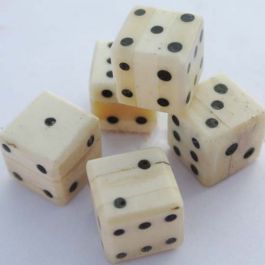Hand Crafted Bone Dice Pair